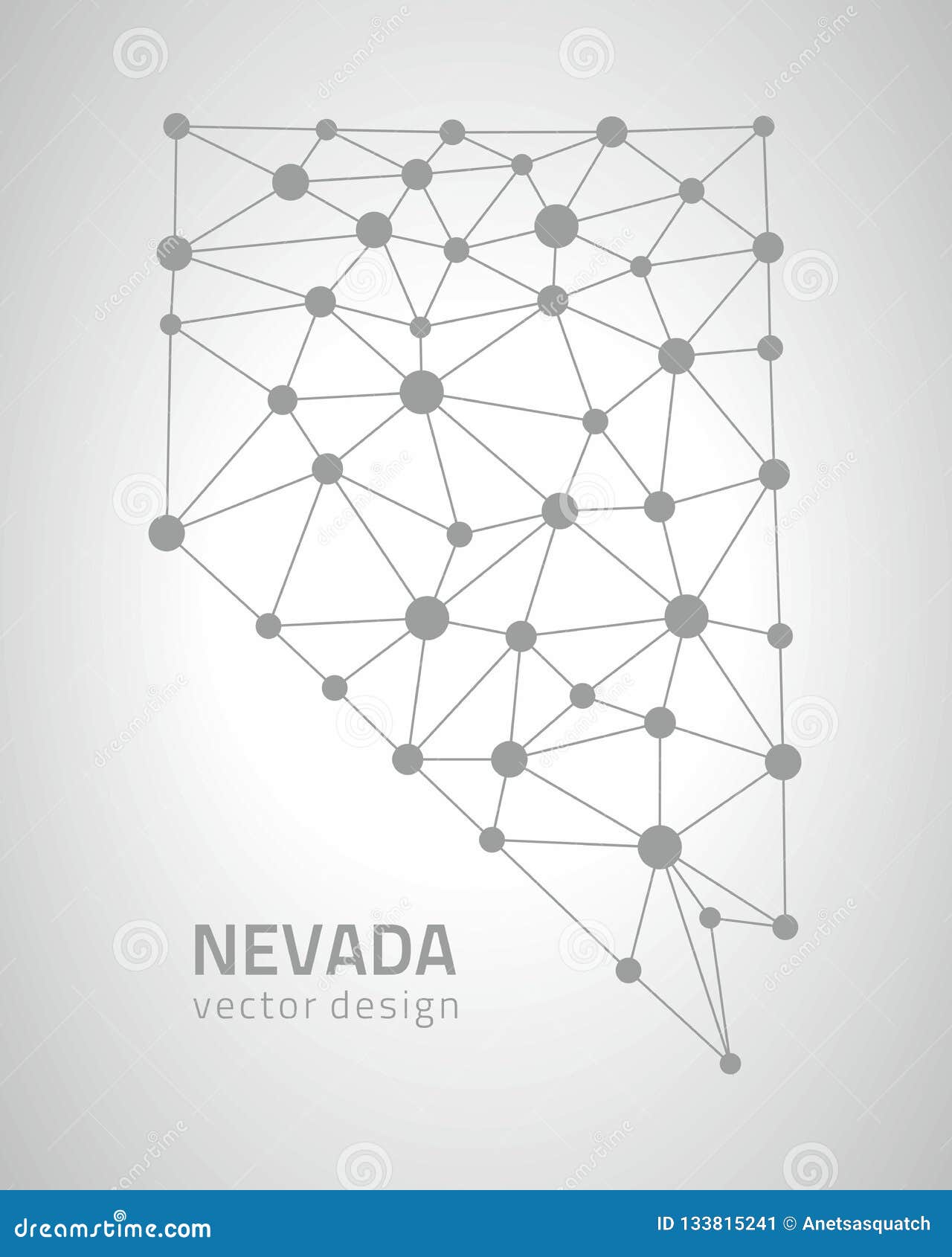 Nevada Outline Map State Shape Cartoon Vector | CartoonDealer.com ...