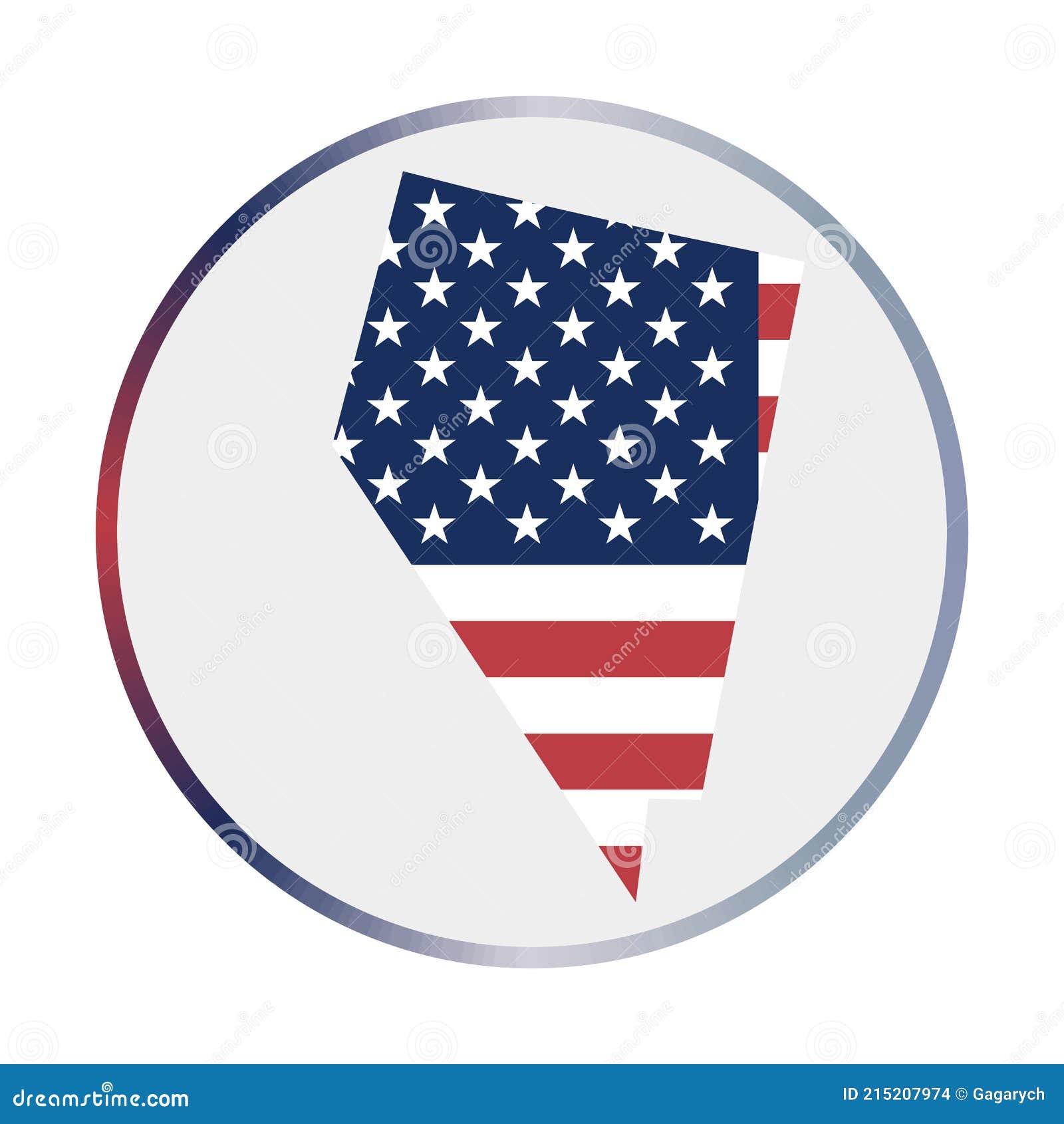 Nevada icon. stock vector. Illustration of element, arrival - 215207974