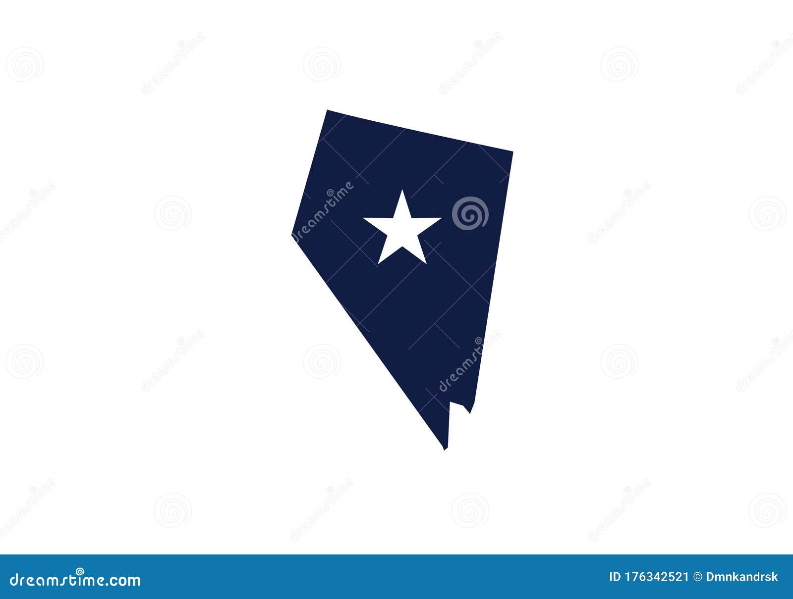 Nevada Map State Shape USA America Borders Stock Vector - Illustration ...