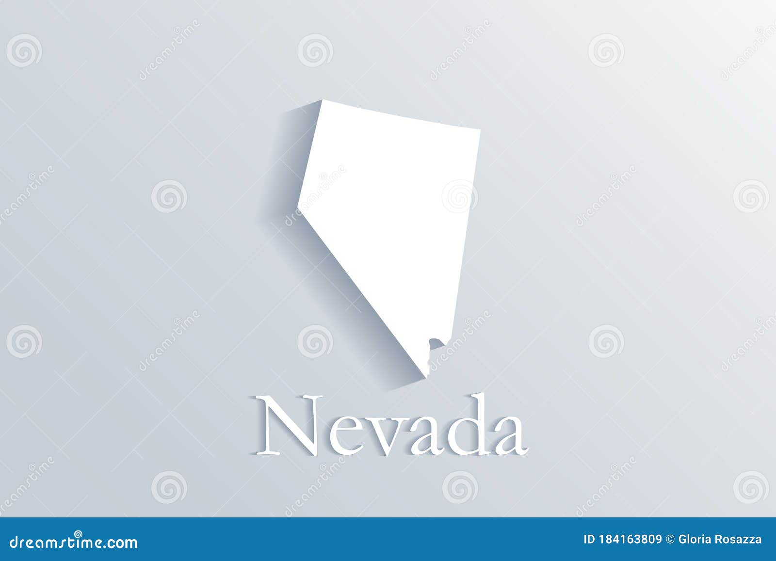Nevada Map White Vector Image Stock Vector - Illustration of icon ...