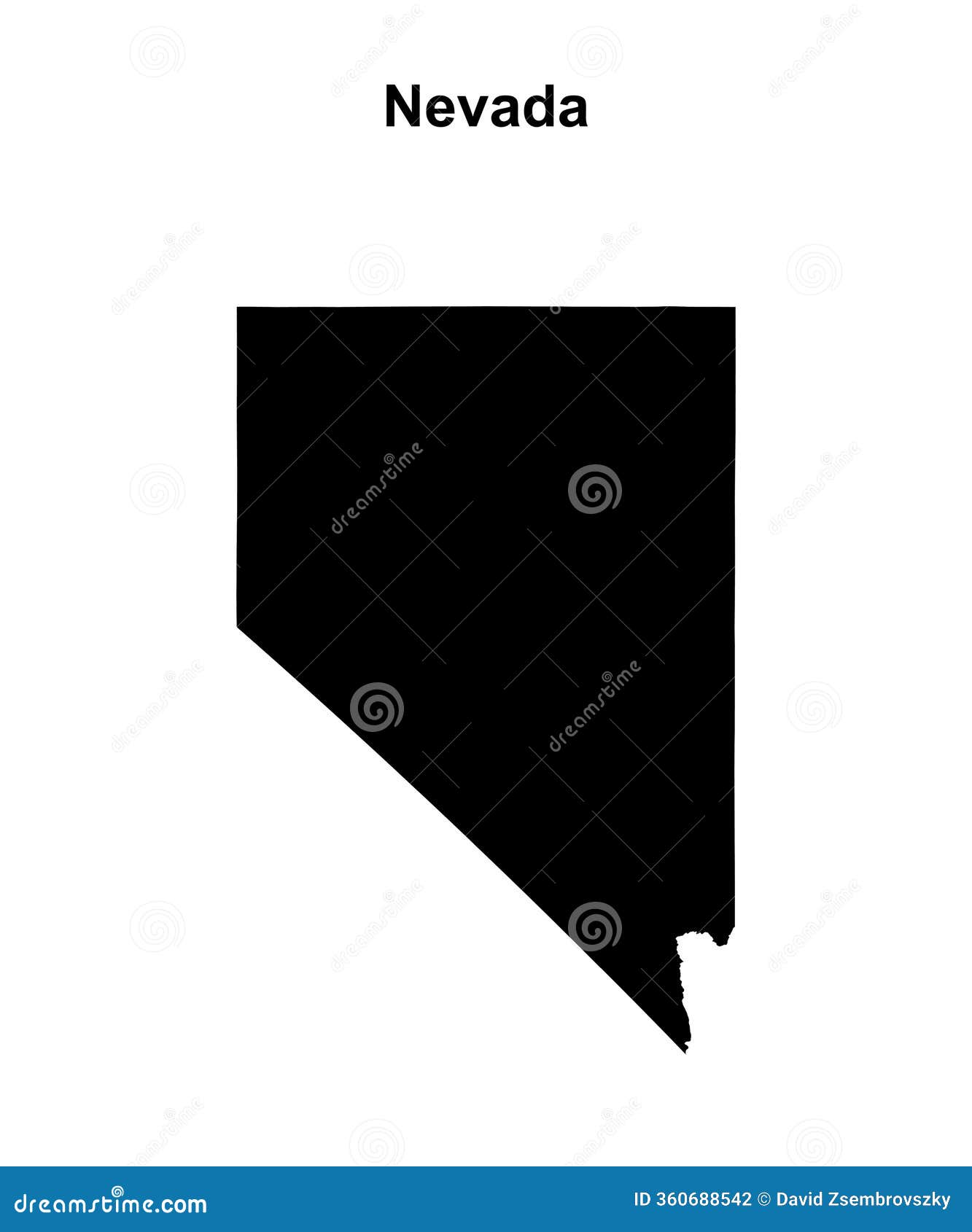 Nevada Map Outline, Hand Drawn Silhouette Design Background Stock Photo ...
