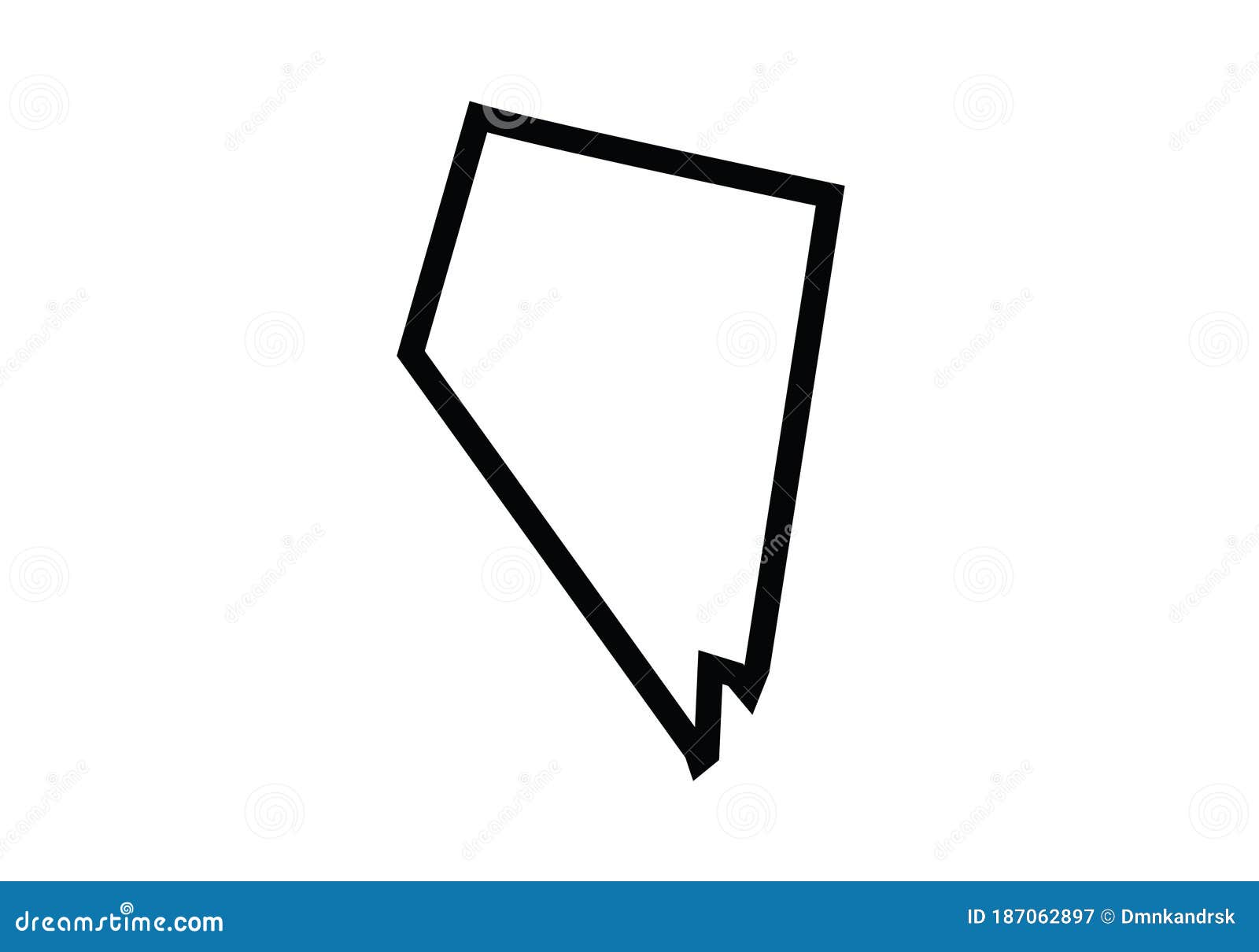 Nevada Outline Map State Shape Stock Vector - Illustration of isolated ...