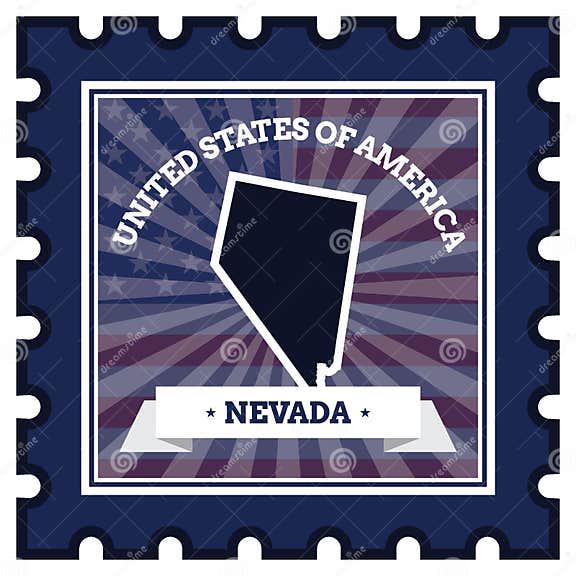 Nevada Postage Stamp. Vector Illustration Decorative Design Stock ...