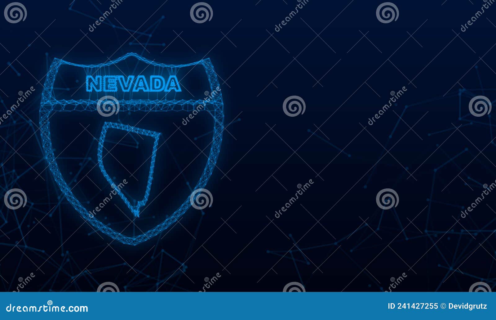 Nevada State Map Outline Plexus Icon. Vector Illustration Stock Vector ...