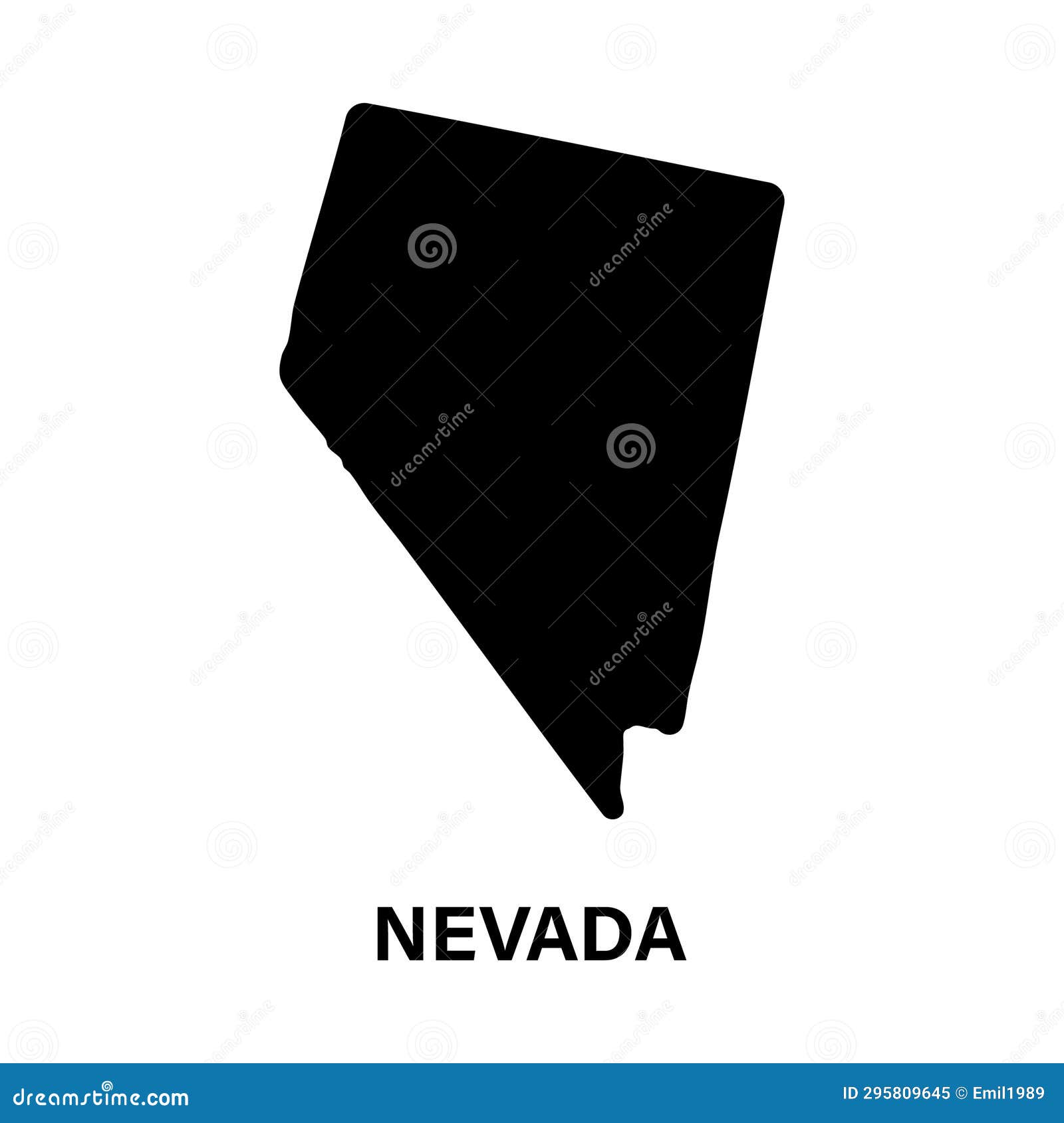 Nevada State Map Silhouette Icon. Stock Illustration - Illustration of ...