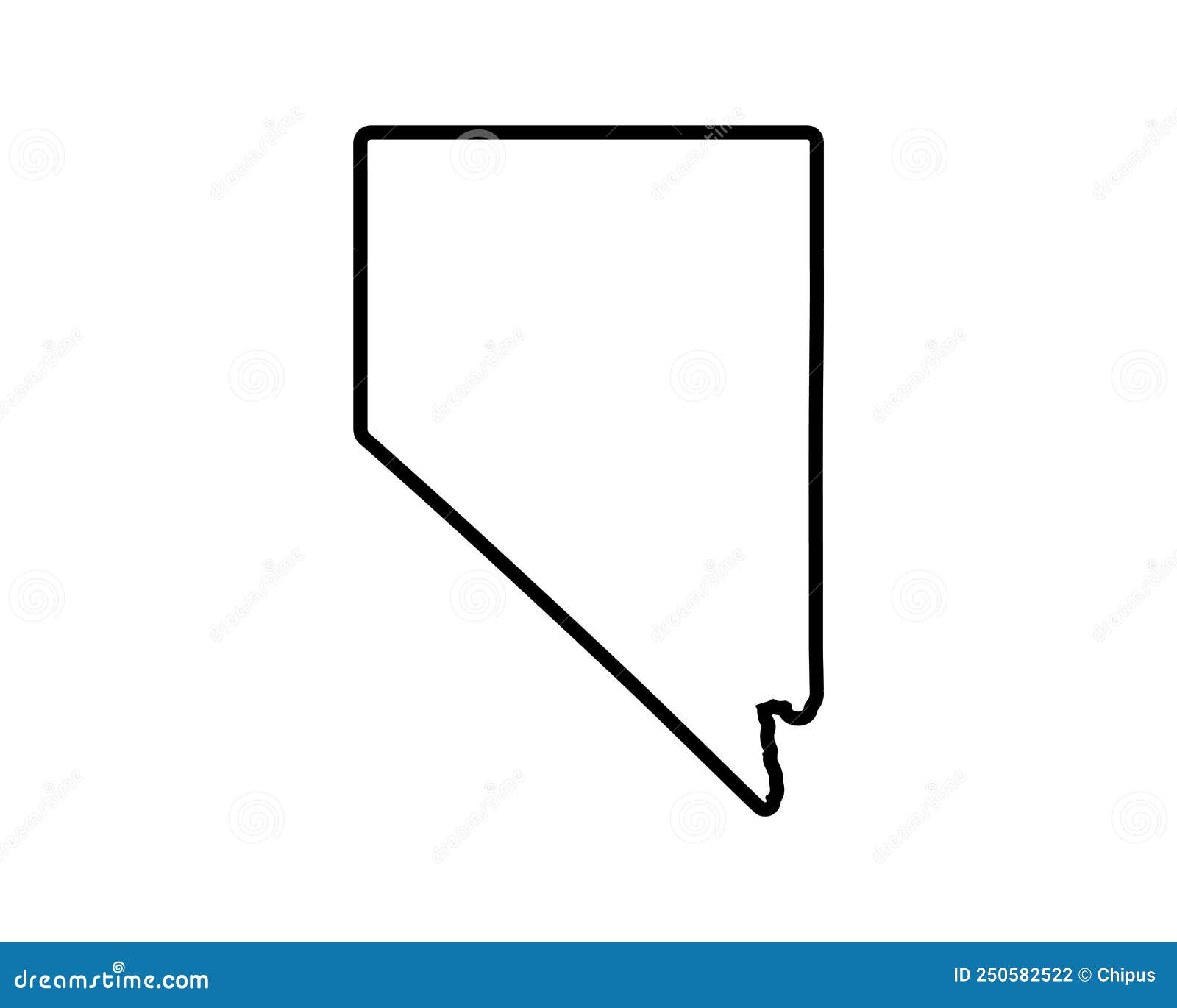 Nevada Outline Map State Shape Cartoon Vector | CartoonDealer.com ...