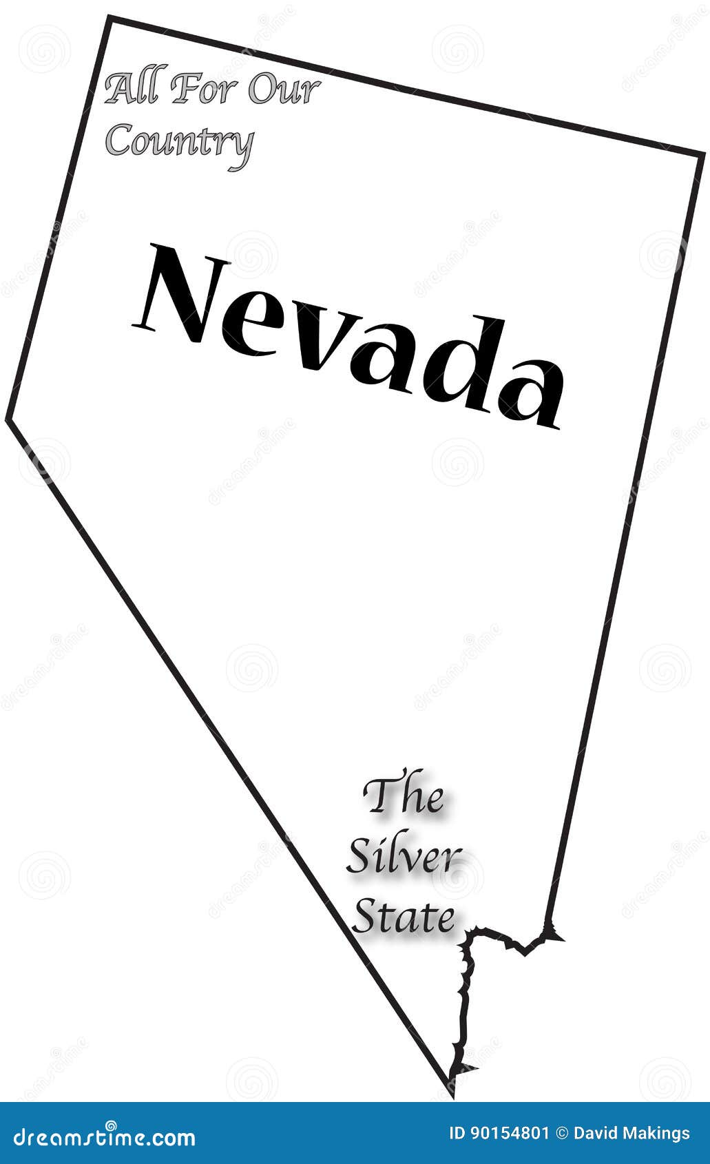 Nevada State Motto Och Slogan Stock Illustrationer - Illustration av ...