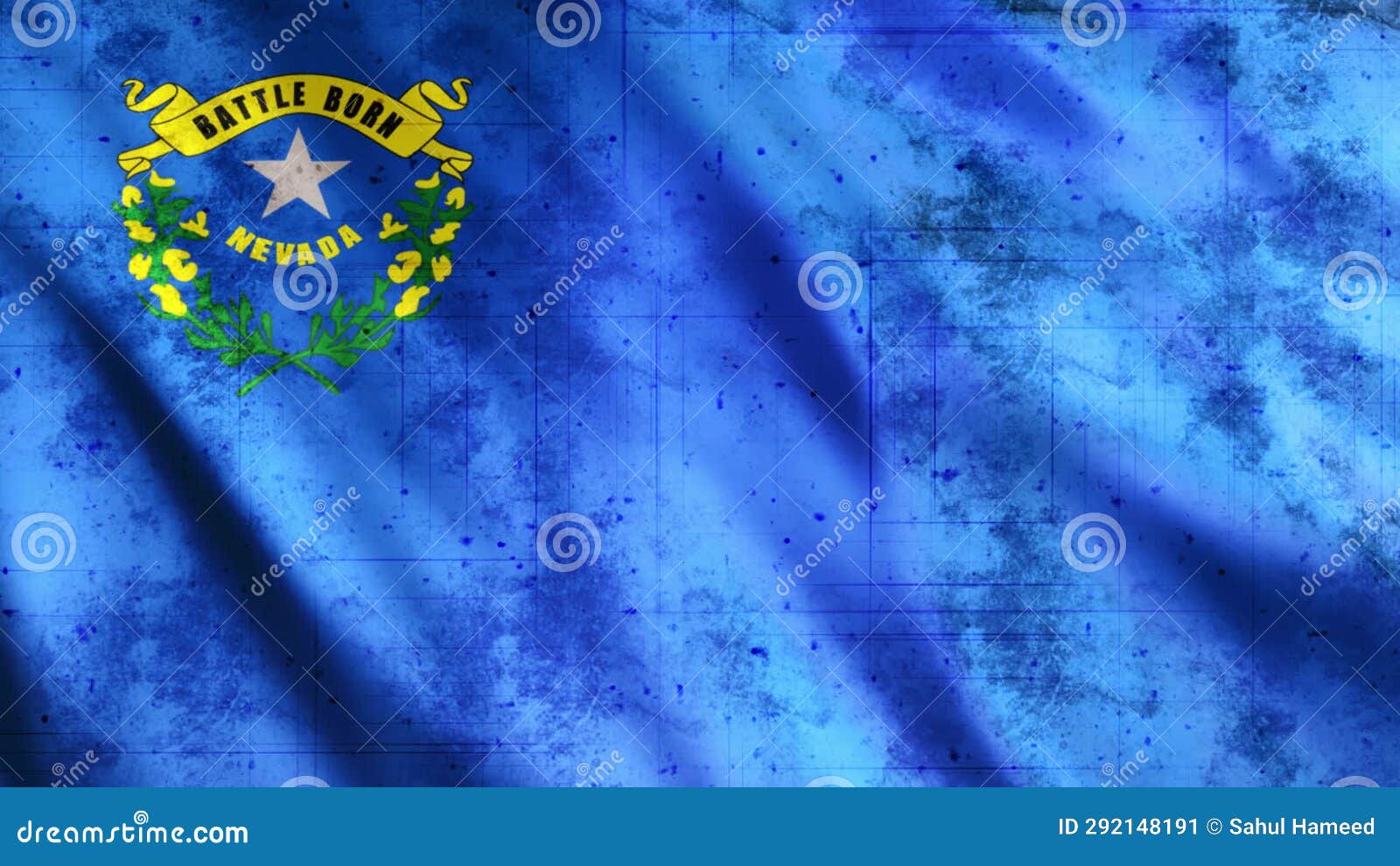 Nevada State (USA) Grunge Flag Video Animation with Seamless Loop Stock ...