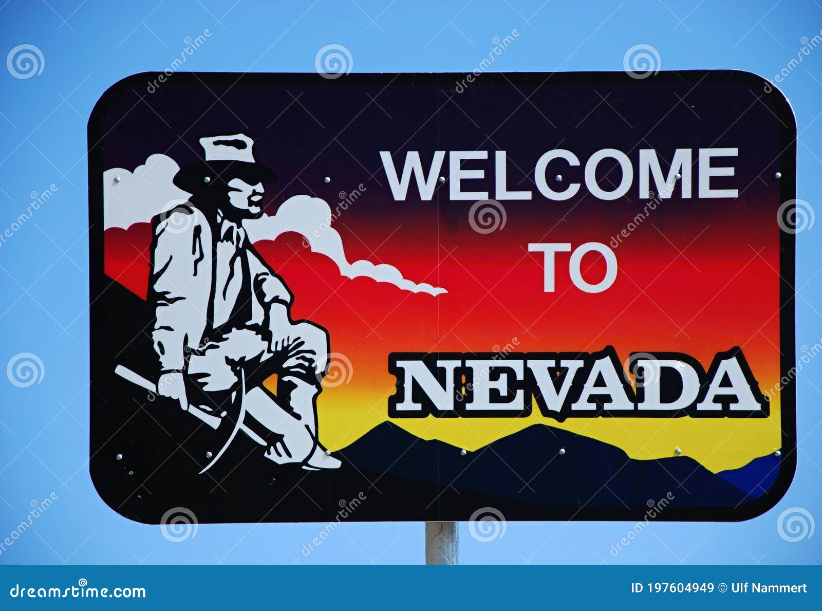 Welcome To Nevada Road Sign Editorial Stock Image - Image of state ...