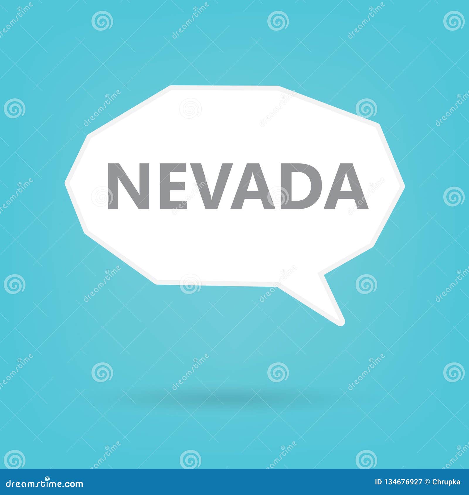 Nevada Word on a Speech Bubble Stock Vector - Illustration of geometric ...