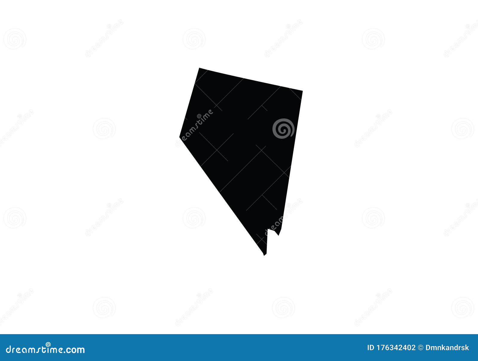 Nevada Map State Shape USA America Borders Stock Vector - Illustration ...