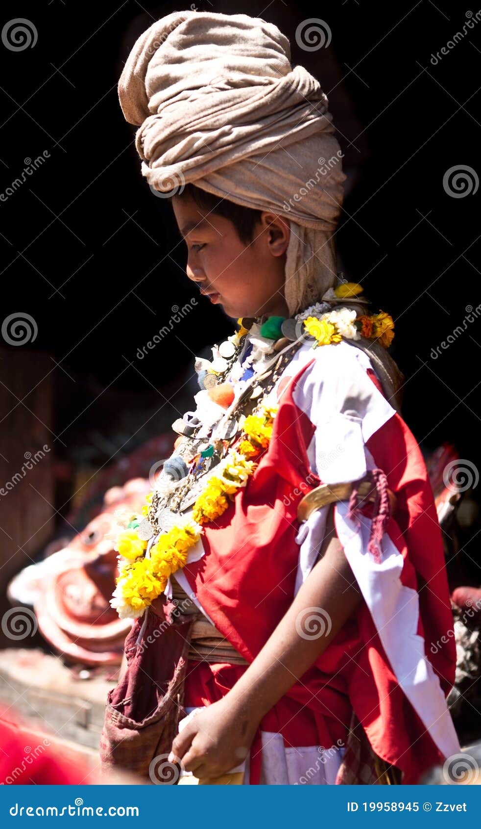 Nevaris Pujari (priest) in Bhaktapur, Nepal Editorial Image - Image of ...