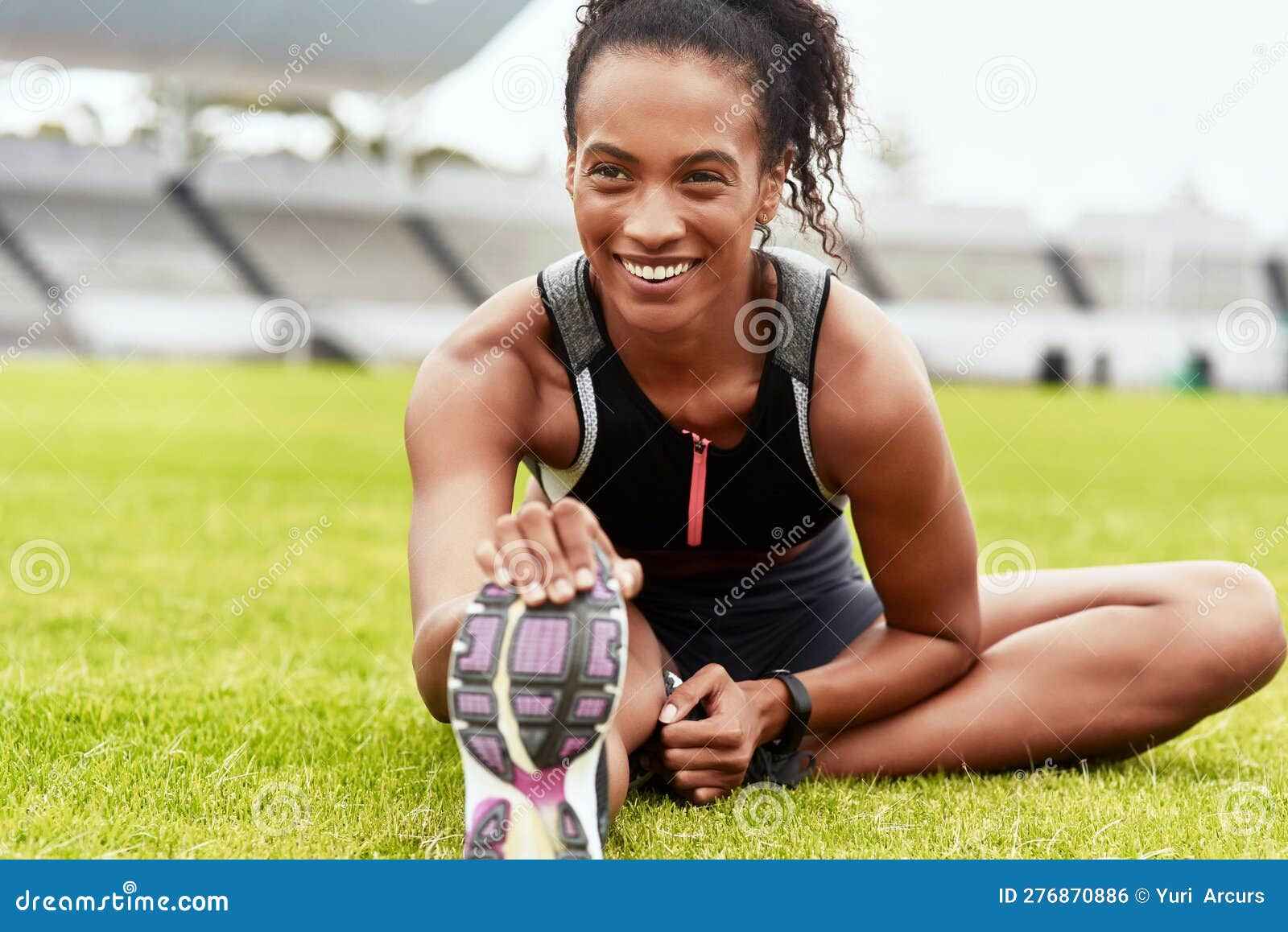 Never Exercise without First Warming Up. an Attractive Young Female ...