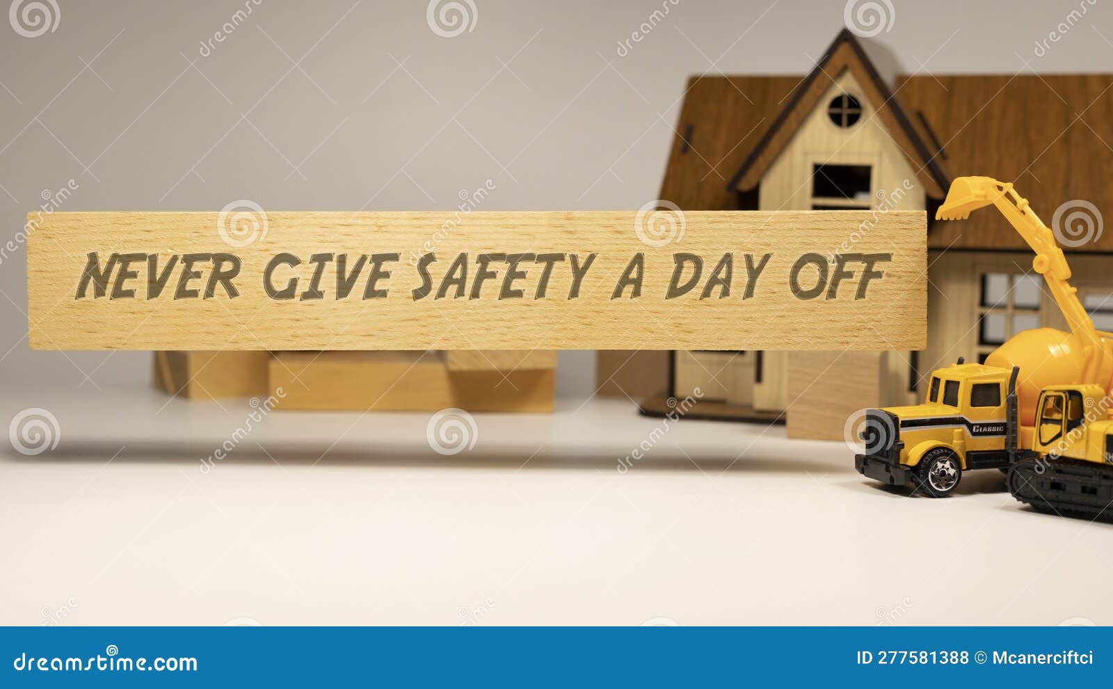 Never Give Safety a Day Off. Written on Wooden Surface Stock Photo ...