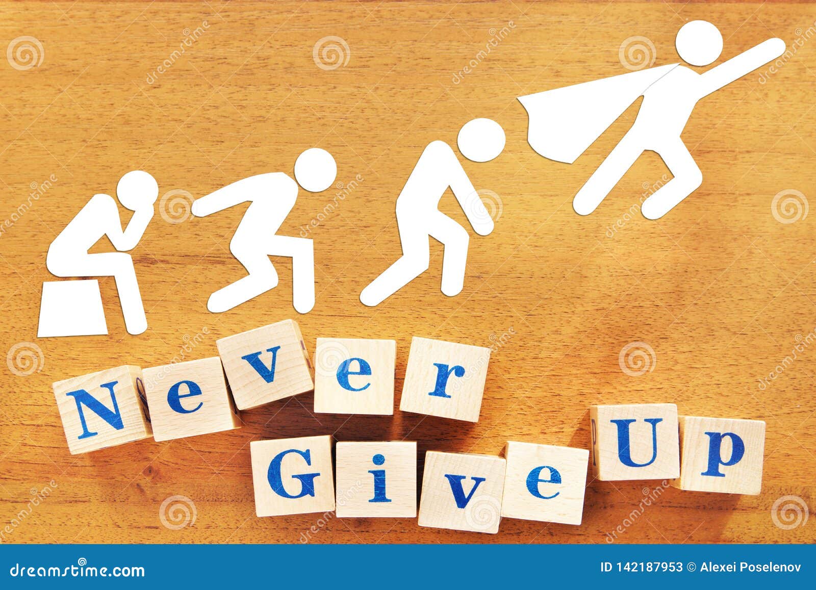 Never Give Up. Concept of Finding a Solution and Personal Perfection ...