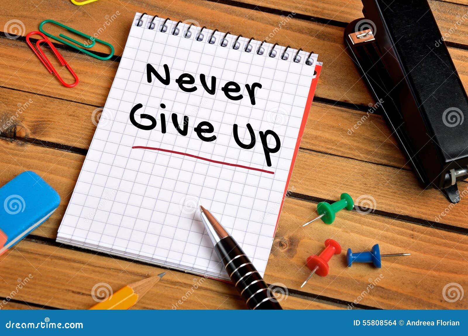 Never give up word stock photo. Image of opportunity - 55808564