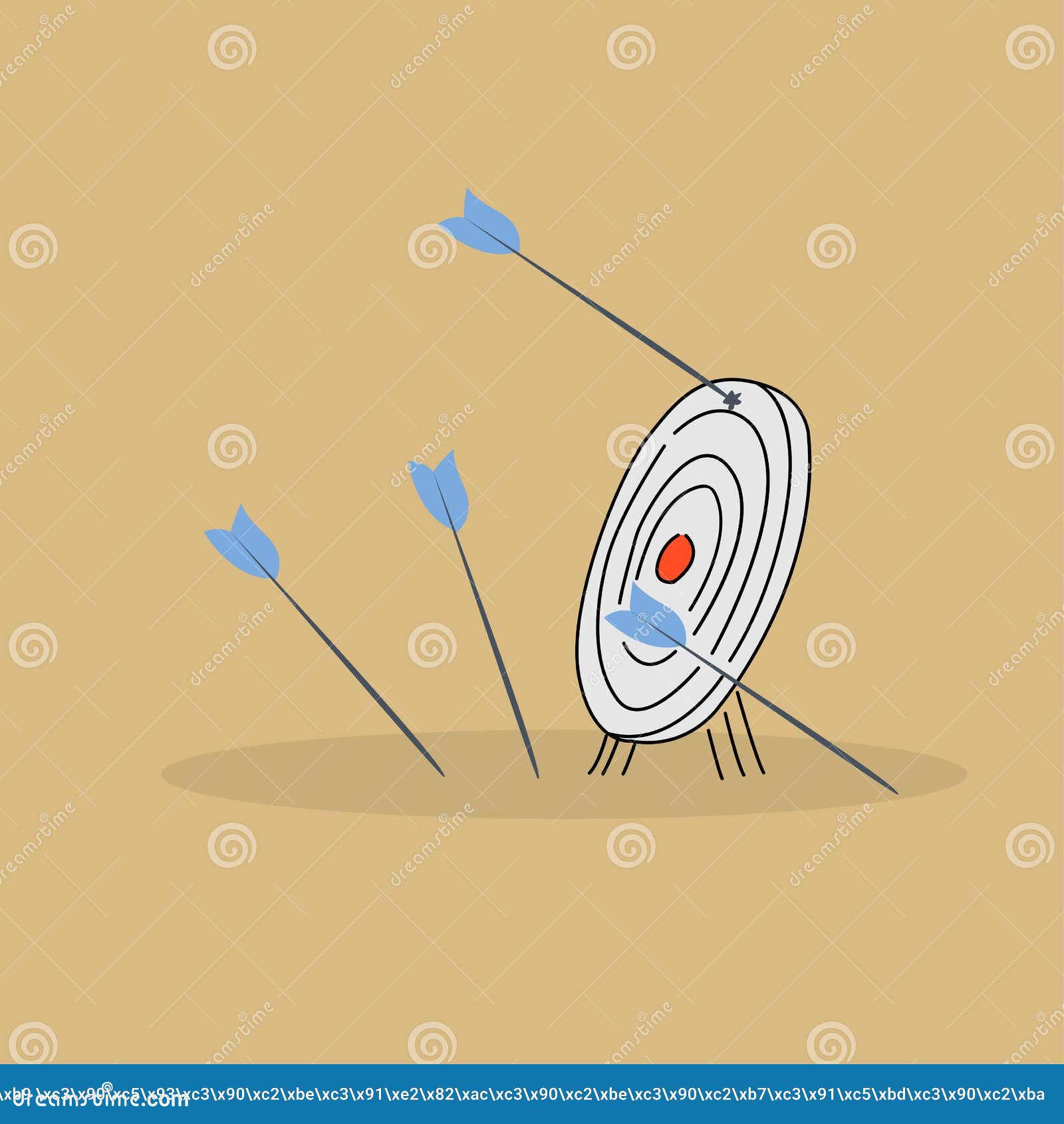 Never Hit the Target, All the Arrows Did Not Reach the Target, the ...