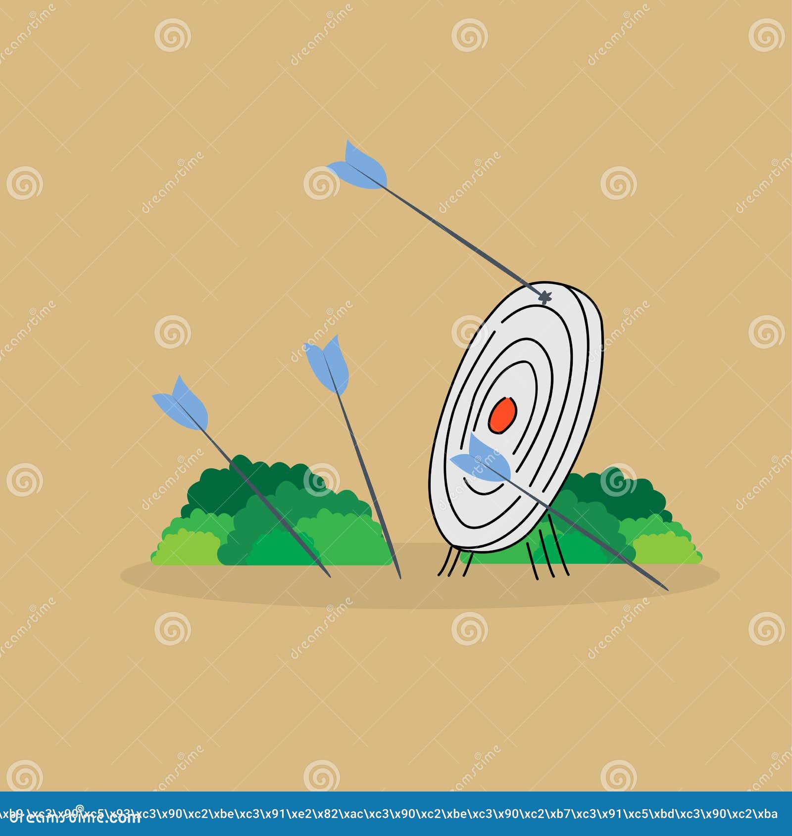 Never Hit the Target, All the Arrows Did Not Reach the Target, the ...