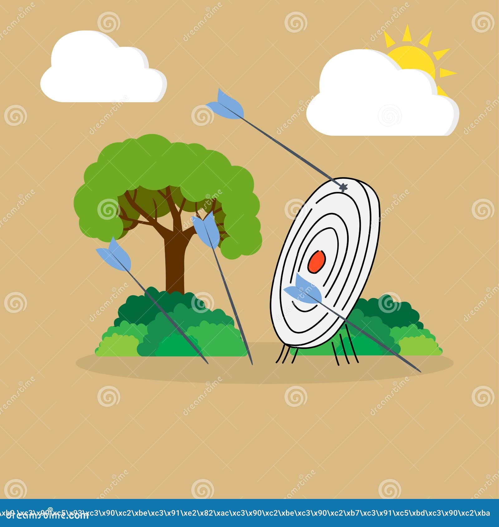 Never Hit the Target, All the Arrows Did Not Reach the Target, the ...