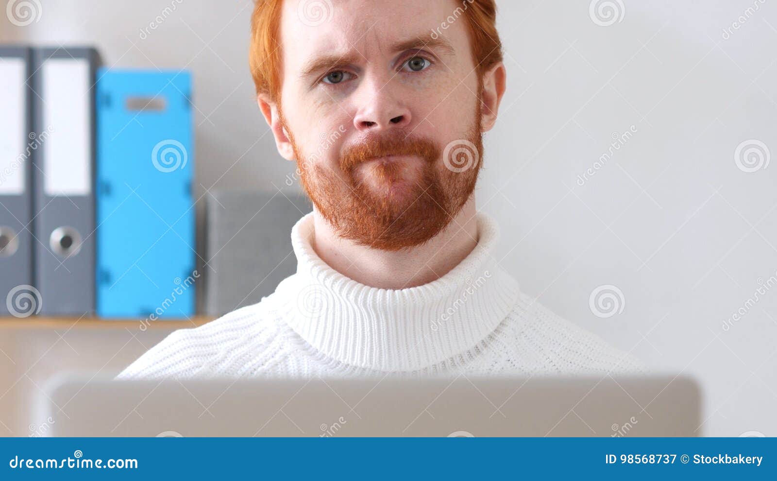 Never, No by Handsome Man, White Background Stock Image - Image of ...