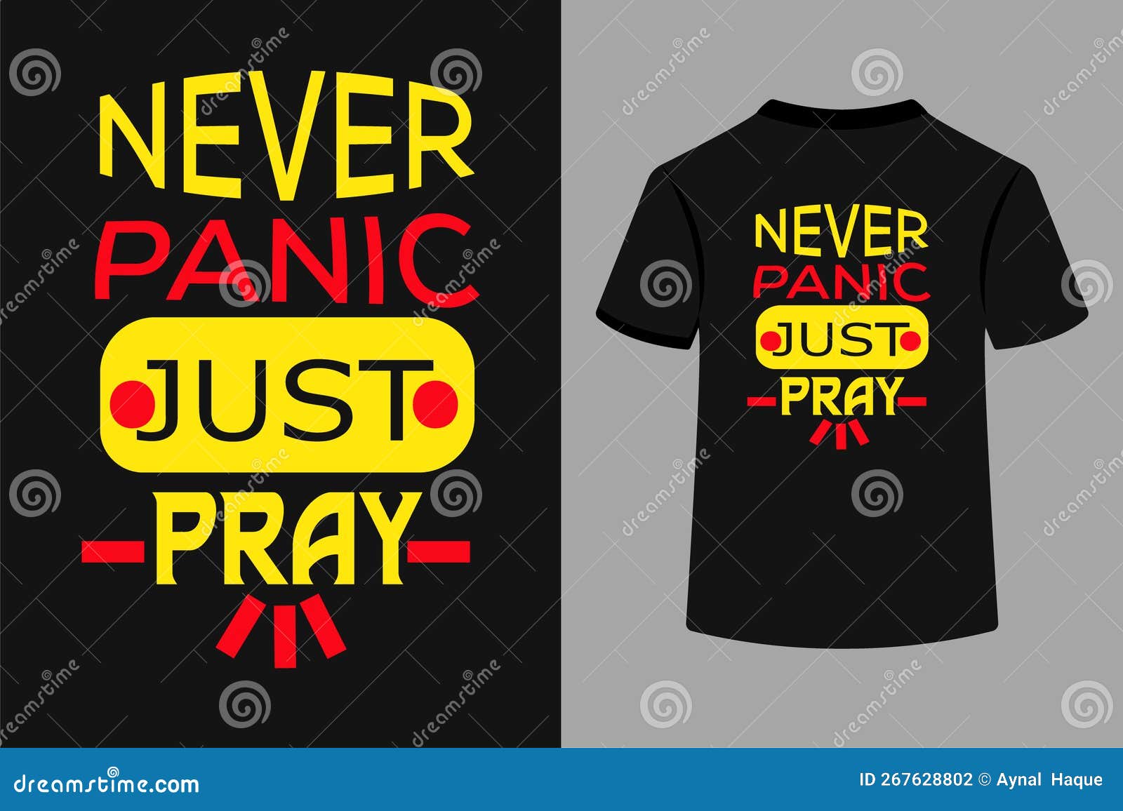 Never Panic Just Pray Typography T-Shirt Design Stock Vector ... Never Panic Just Pray Typography T-Shirt Design Stock Vector ...