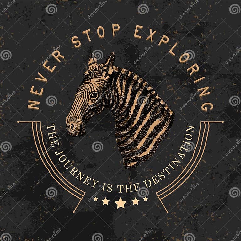 Never Stop Exploring Logo Design Vector Stock Vector - Illustration of ...