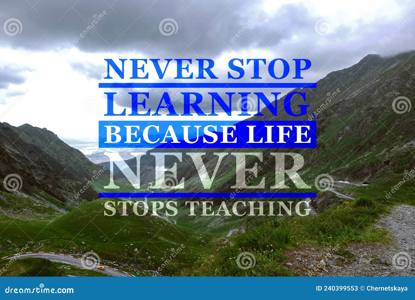Never Stop Learning, because Life Never Stops Teaching. Motivational ...