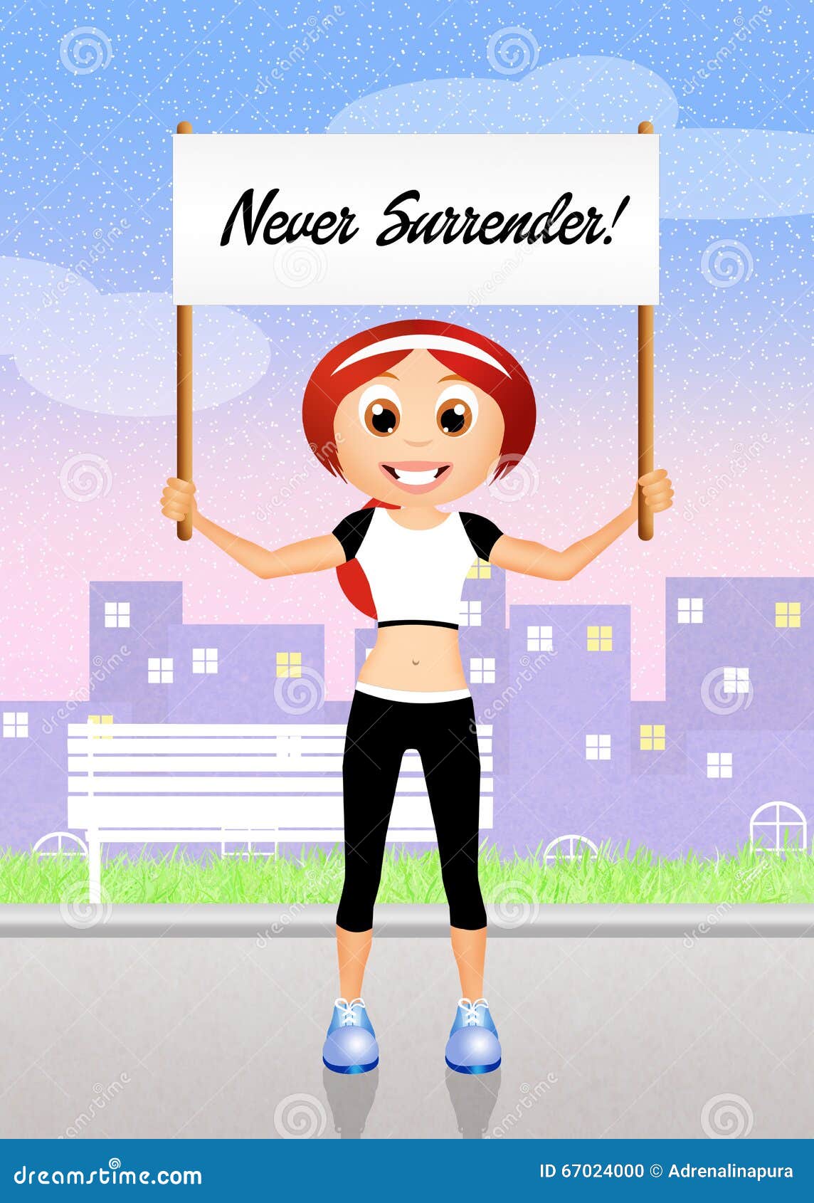 Never surrender stock illustration. Illustration of year - 67024000