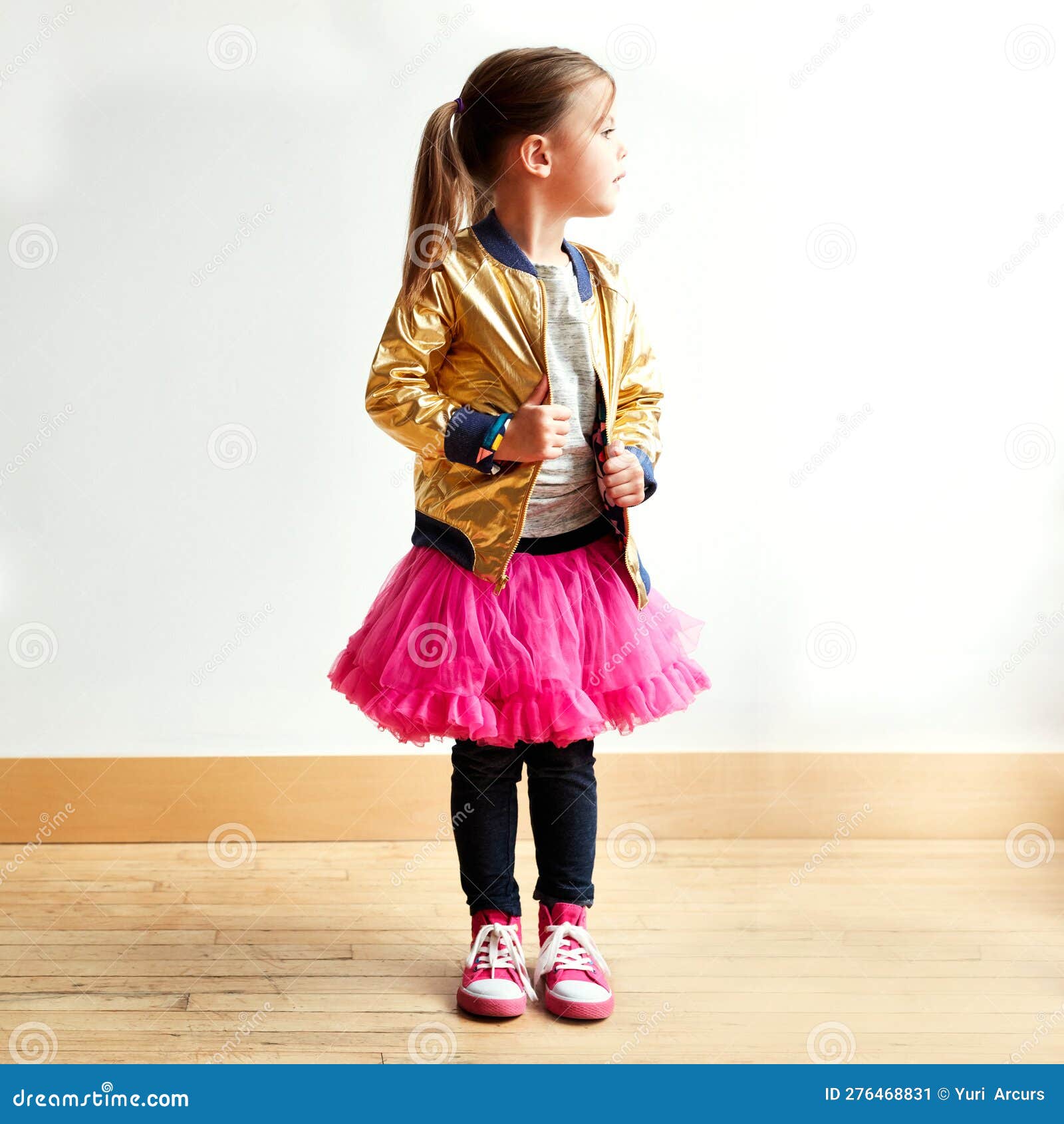 Never Too Little To Think about Your Next Move. a Little Girl in a ...