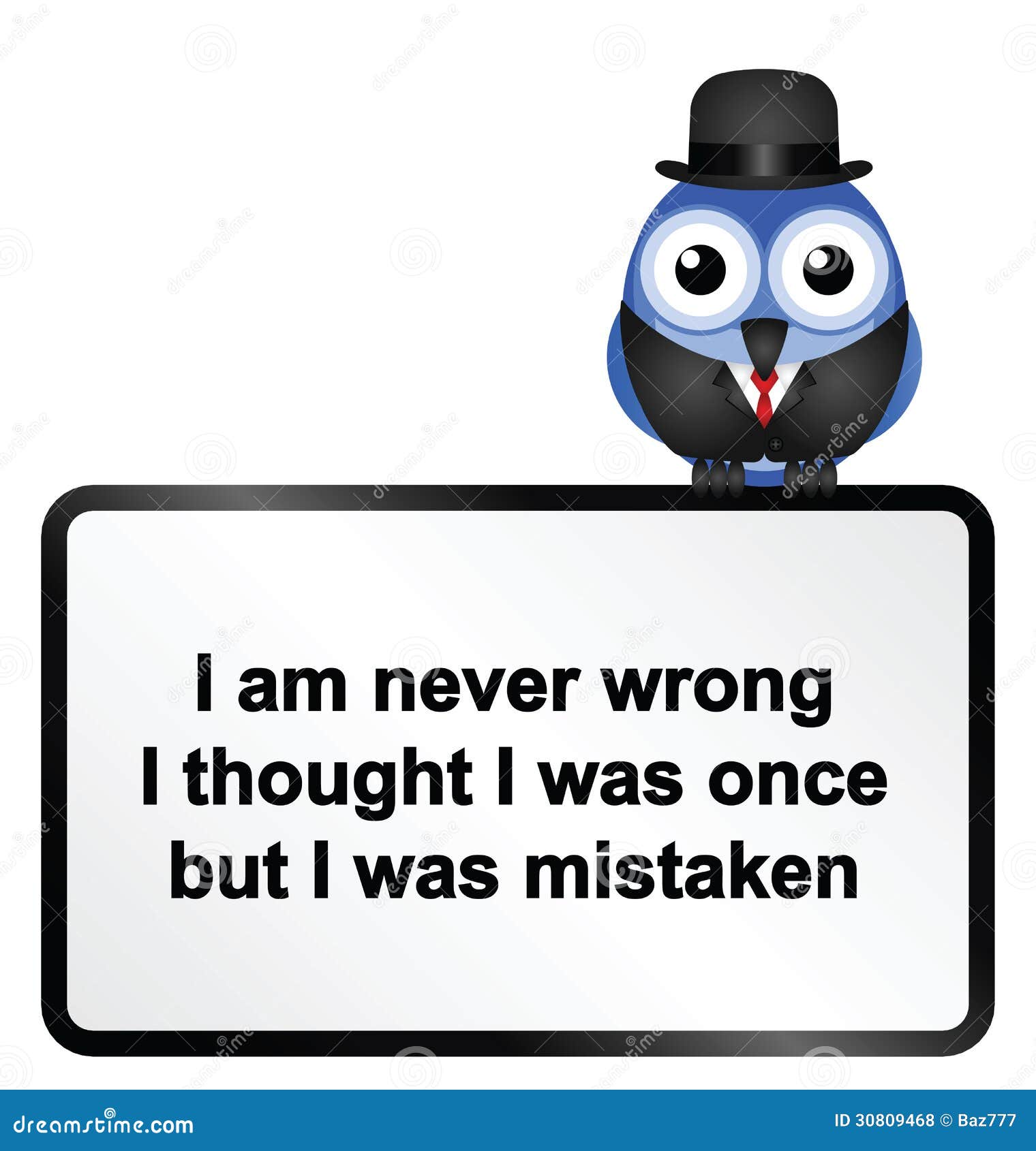 Never Wrong stock vector. Illustration of assertive, incorrect - 30809468