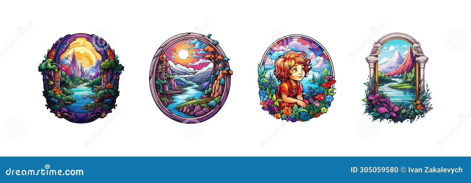 Neverland Window Sticker. Vector Illustration Design Stock Illustration ...