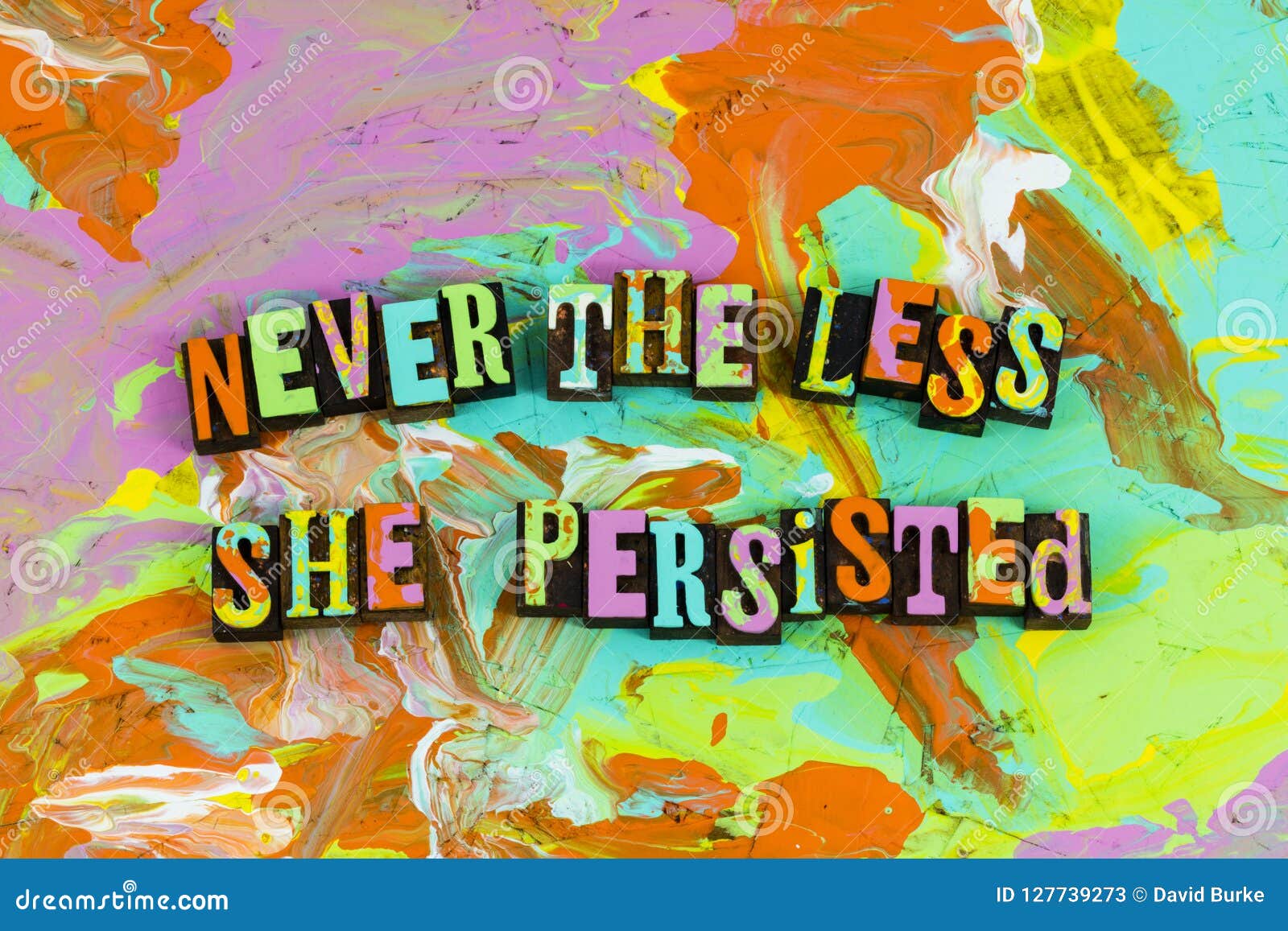 Persistent Positive Patience Virtue Compassion Letterpress Royalty-Free ...