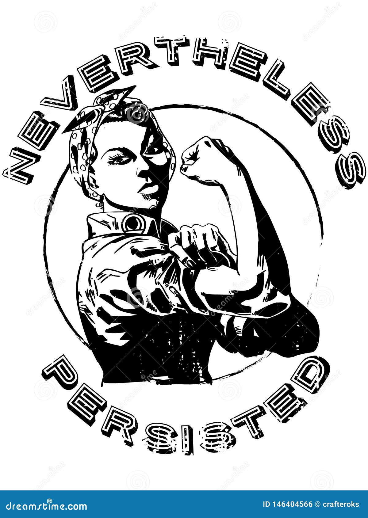 Nevertheless she Persisted Illustration by Crafteroks Stock Vector ...