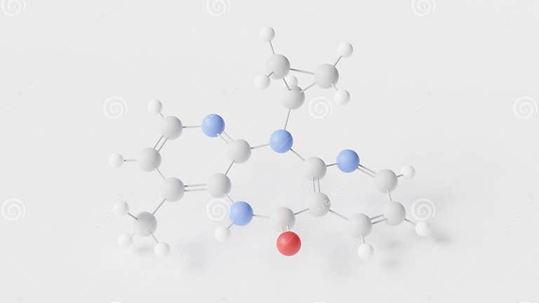 Nevirapine Molecule 3d, Molecular Structure, Ball and Stick Model ...