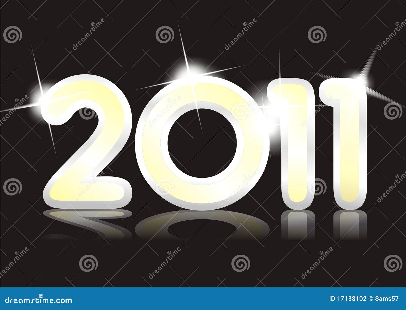 New 2011 year card. stock vector. Illustration of celebrate - 17138102