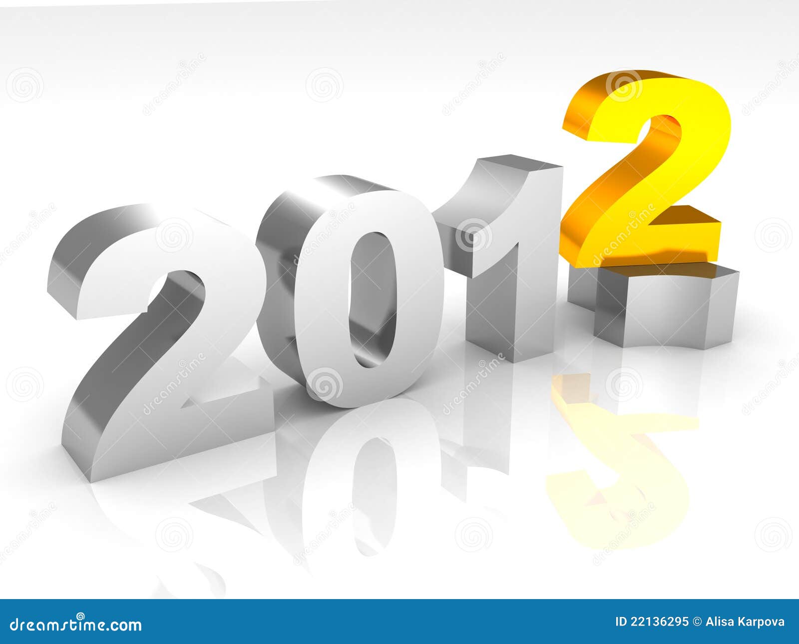 New 2012 Year Metal Sign Numbers Stock Illustration - Illustration of ...