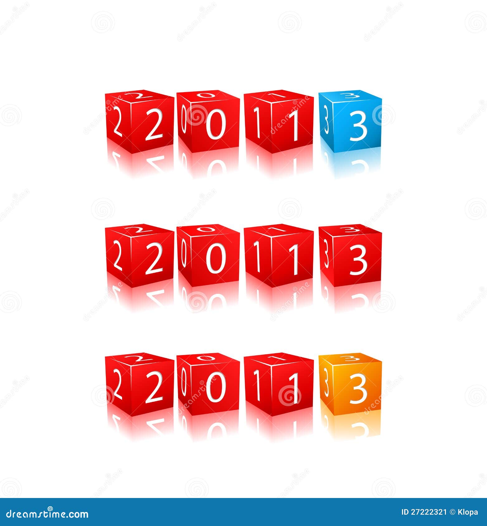 New 2013 Year Numbers on 3d Cubes Stock Illustration - Illustration of ...