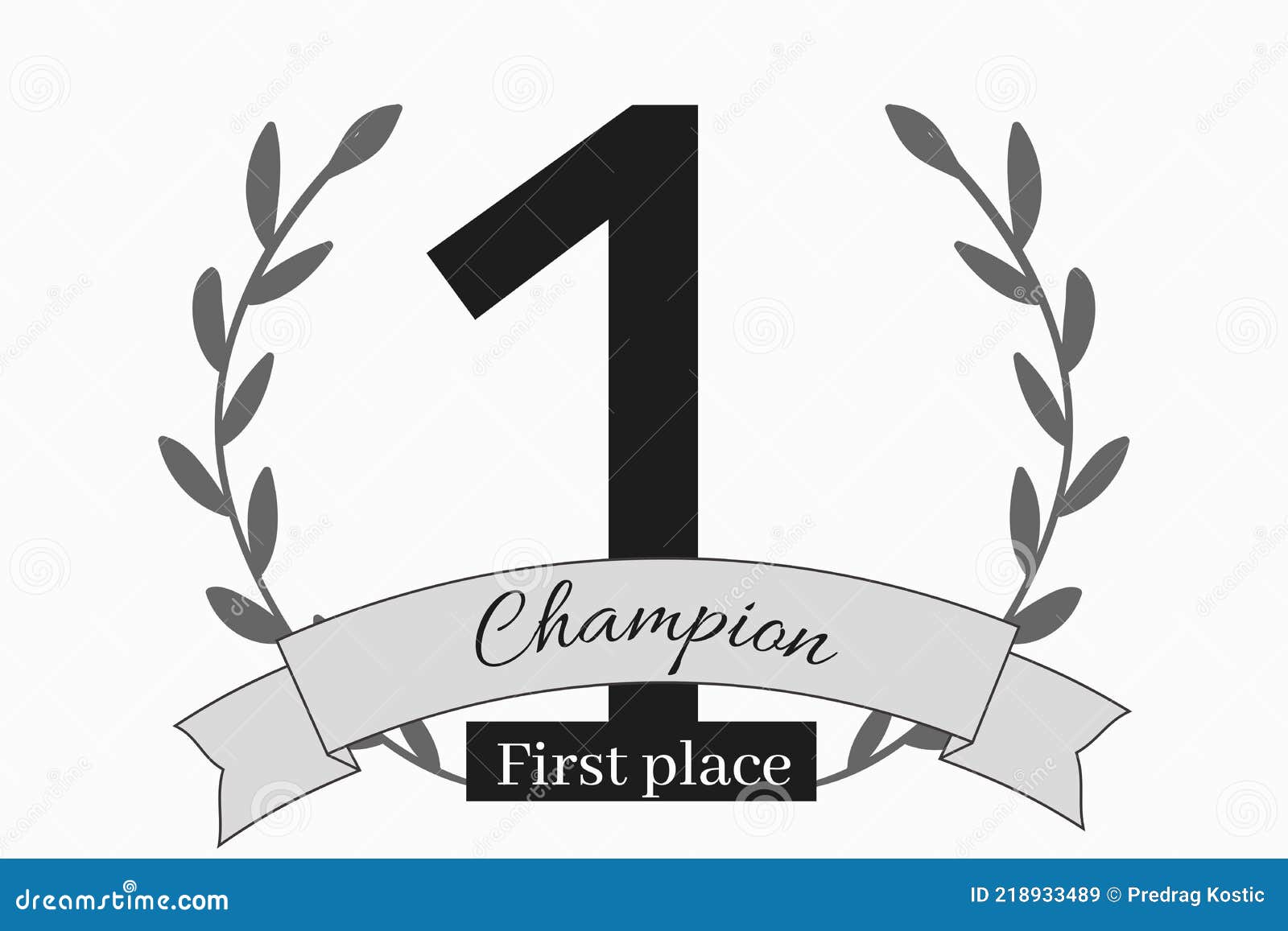 Champion number 1 stock illustration. Illustration of isolated - 218933489