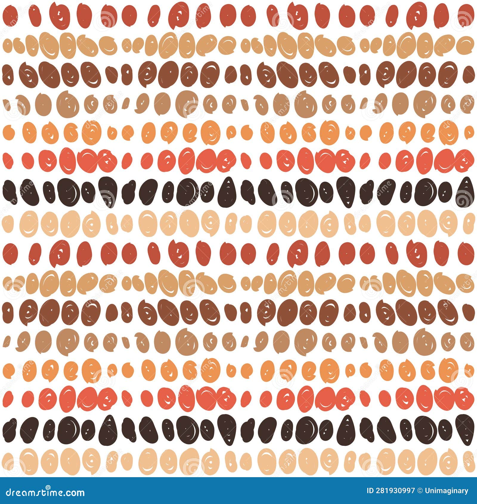 Seamless Pattern with Spots of Different Sizes and Colors in a Row ...