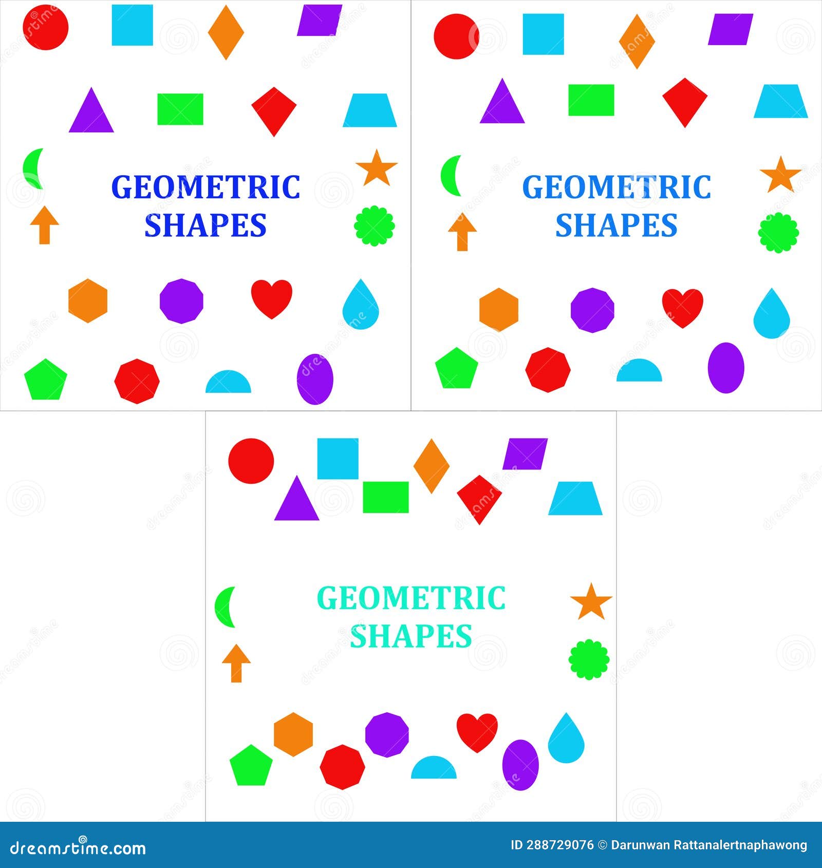 Geometric Shapes Types Animation Stock Photo - Illustration of learning ...