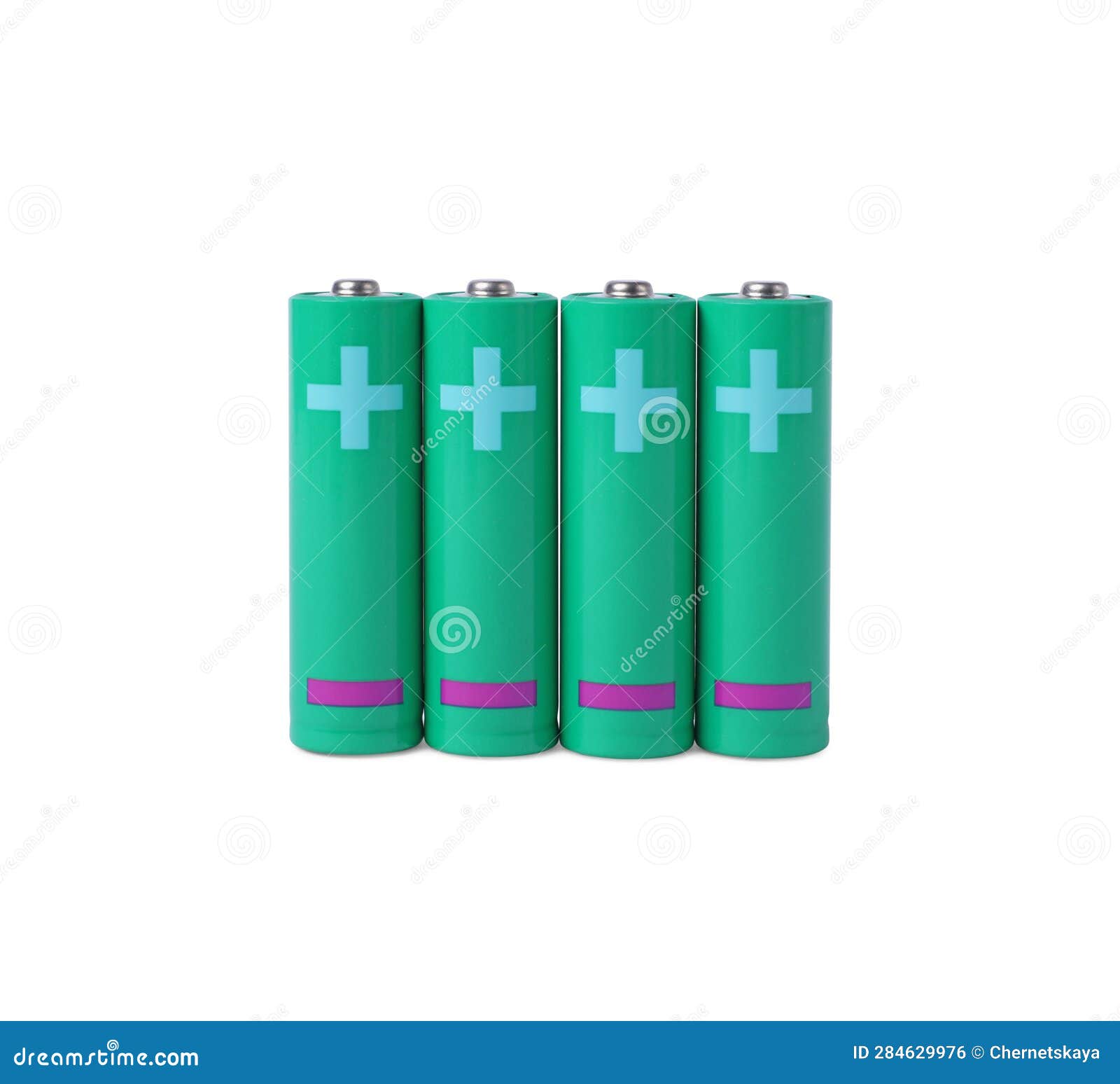 New AA Size Batteries Isolated on White Stock Photo - Image of element ...