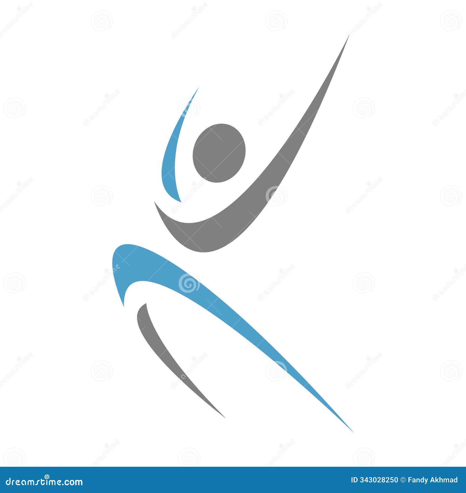 Abstract Active Body Dancing Logo Design Vector Icon Illustration Stock ...