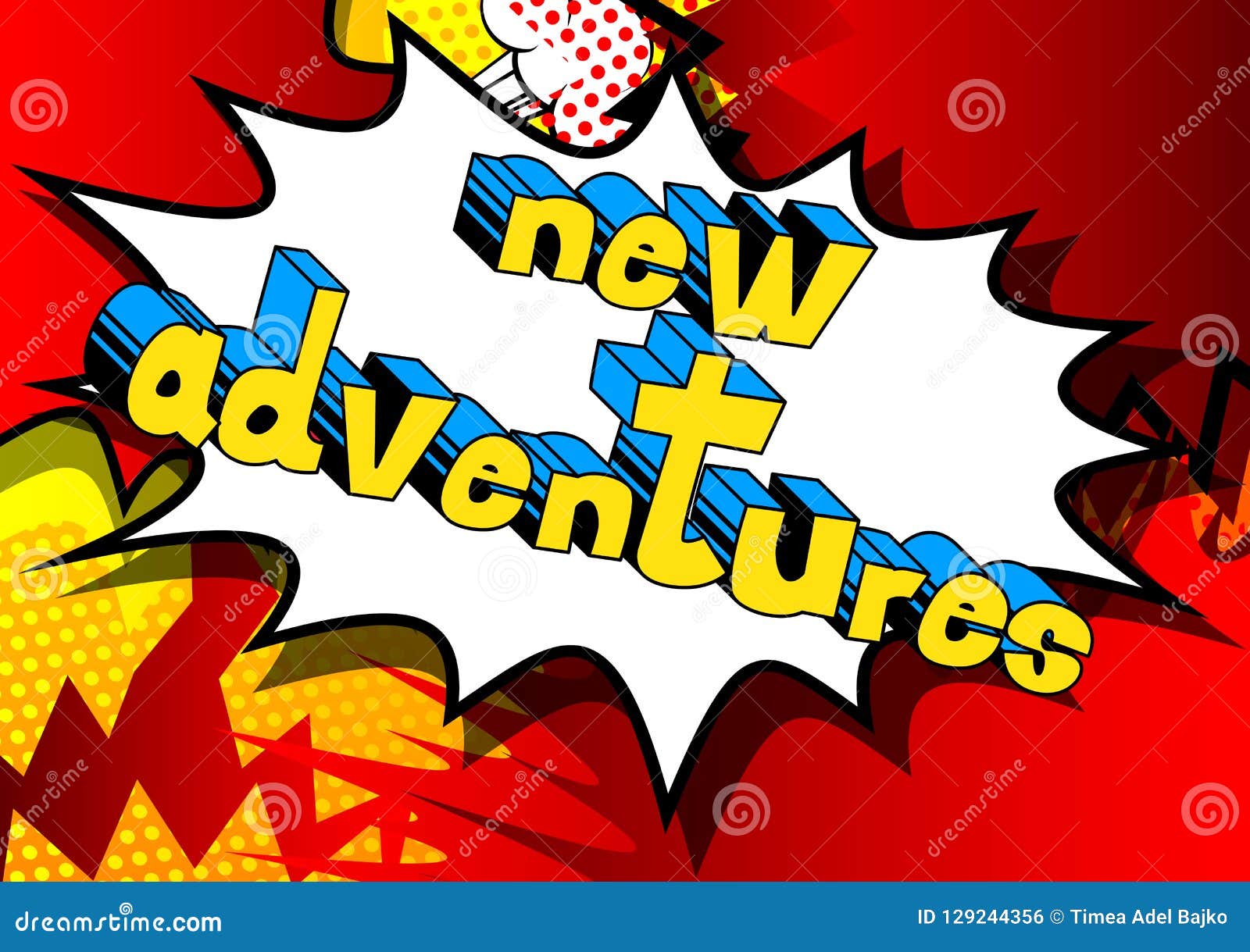 New Adventures - Comic Book Style Words. Stock Illustration ...