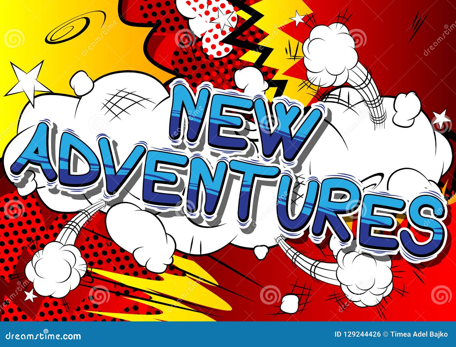 New Adventures - Comic Book Style Words. Stock Illustration ...