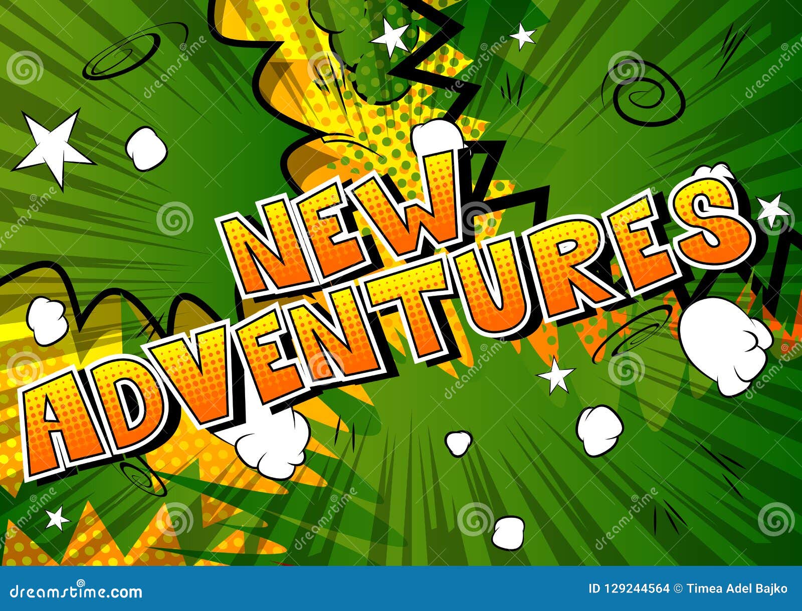 New Adventures - Comic Book Style Words. Stock Illustration ...