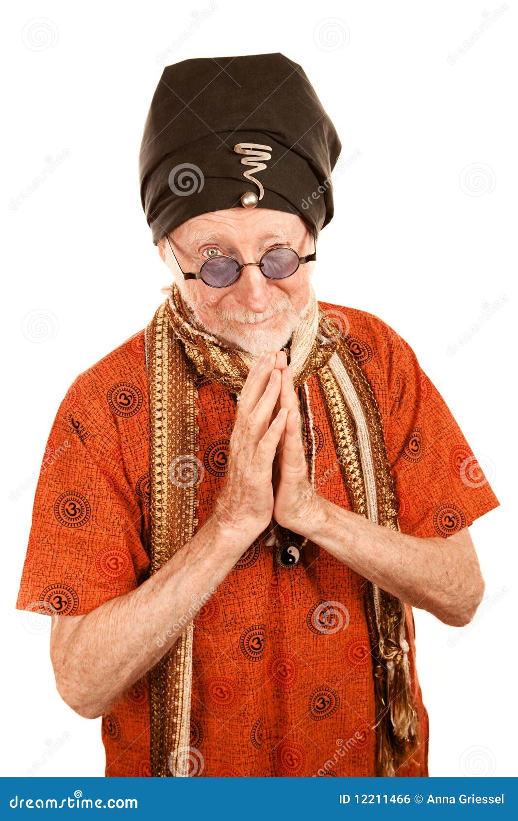 New Age Man Giving Blessing Stock Photo - Image of silly, male: 12211466