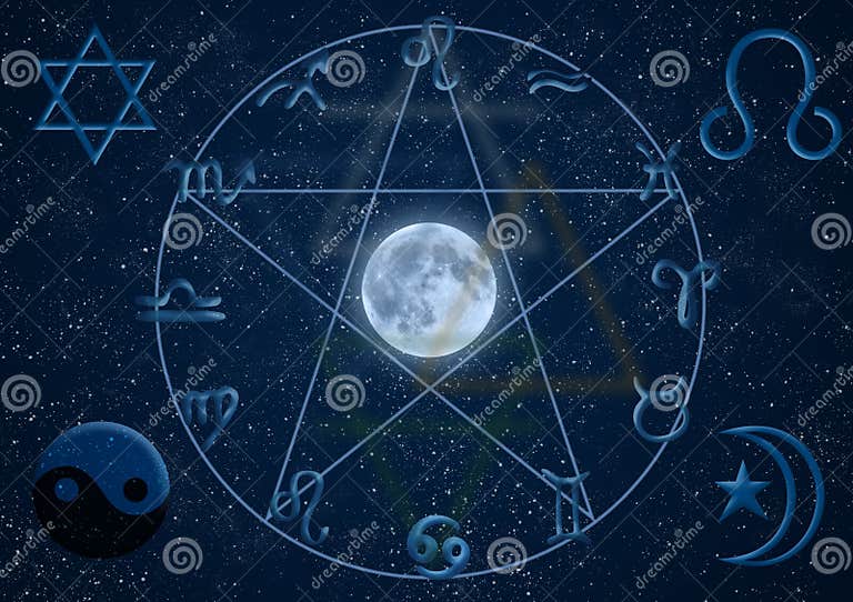 New Age Symbols stock illustration. Illustration of elements - 19996378