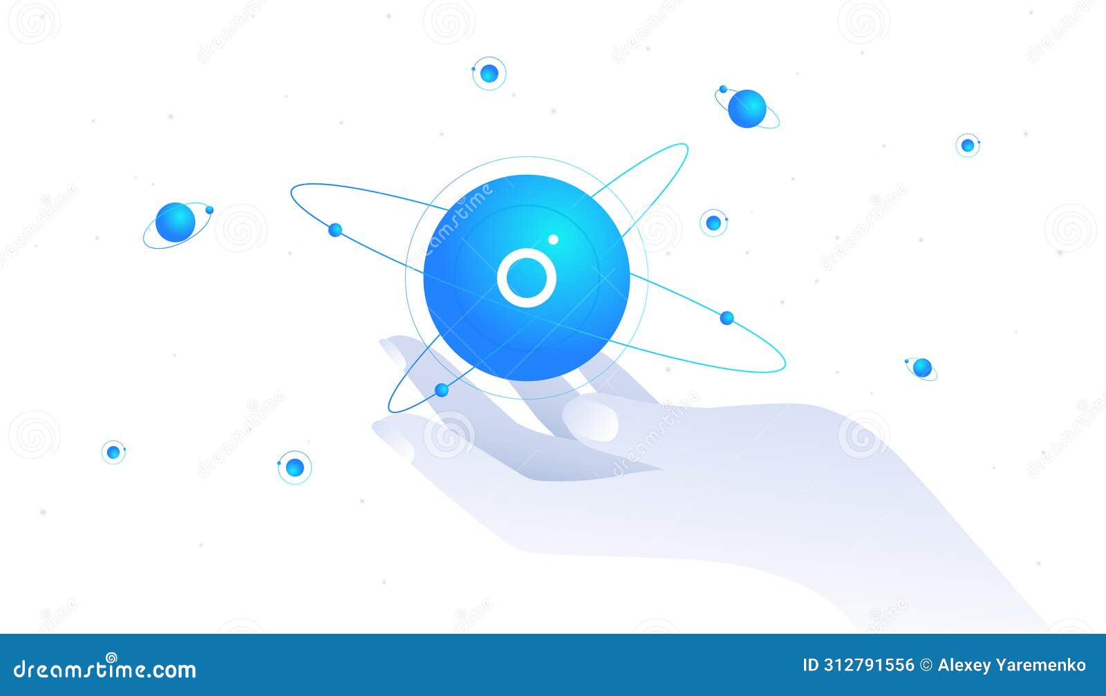 New AI on hand vector stock vector. Illustration of robot - 312791556