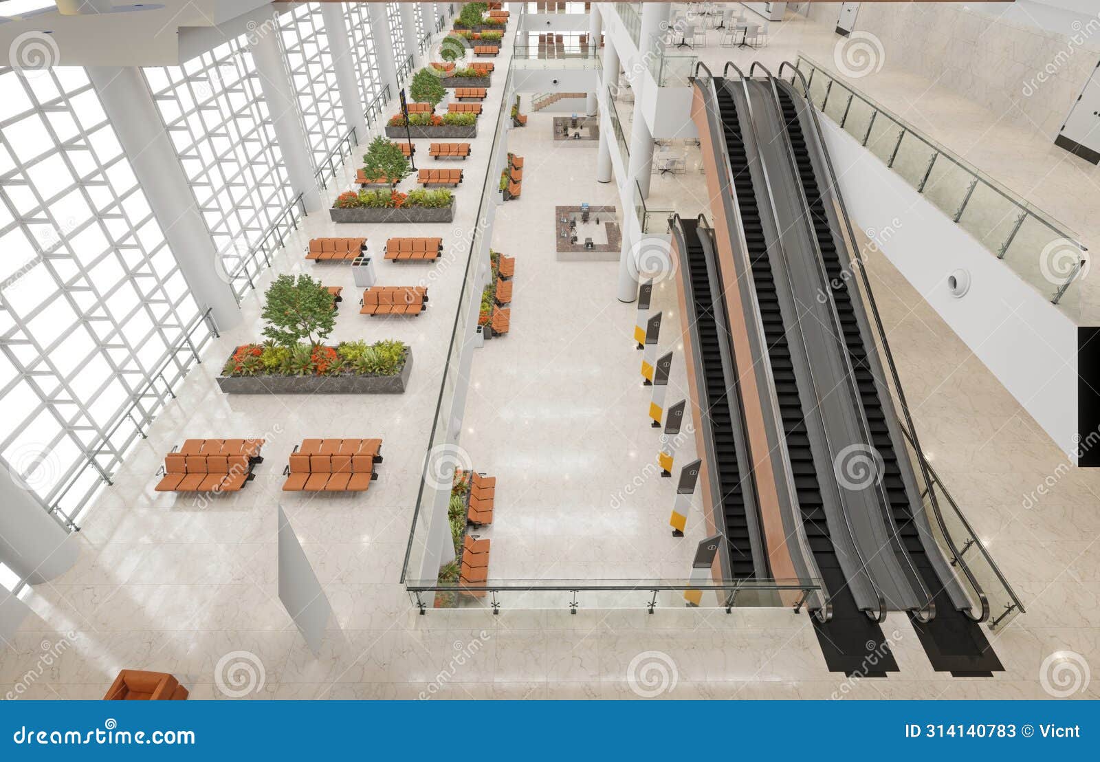 New Airport Terminal Design Stock Illustration - Illustration of ...