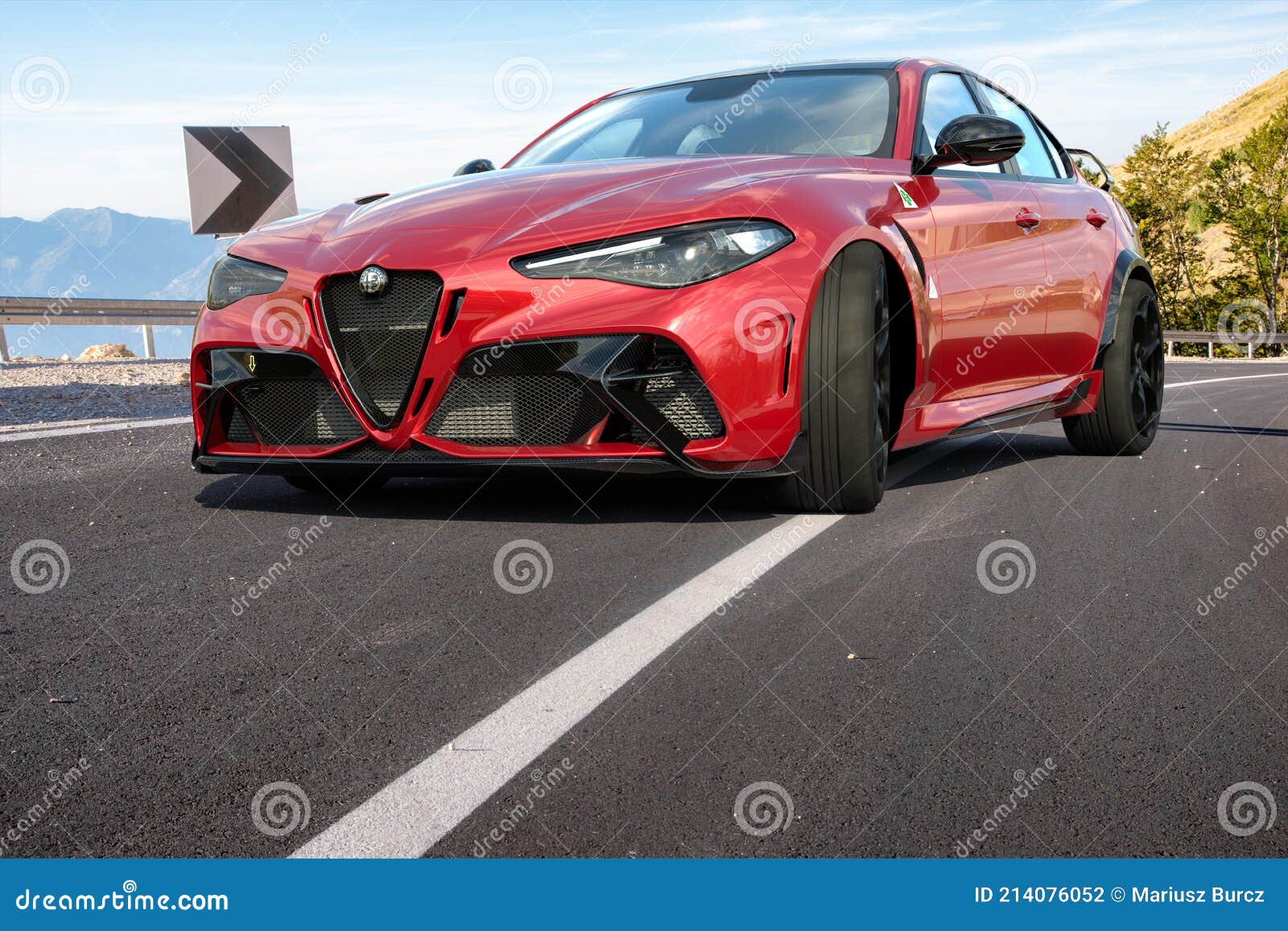 The New Alfa Romeo Giulia in Track Specification Editorial Photography ...
